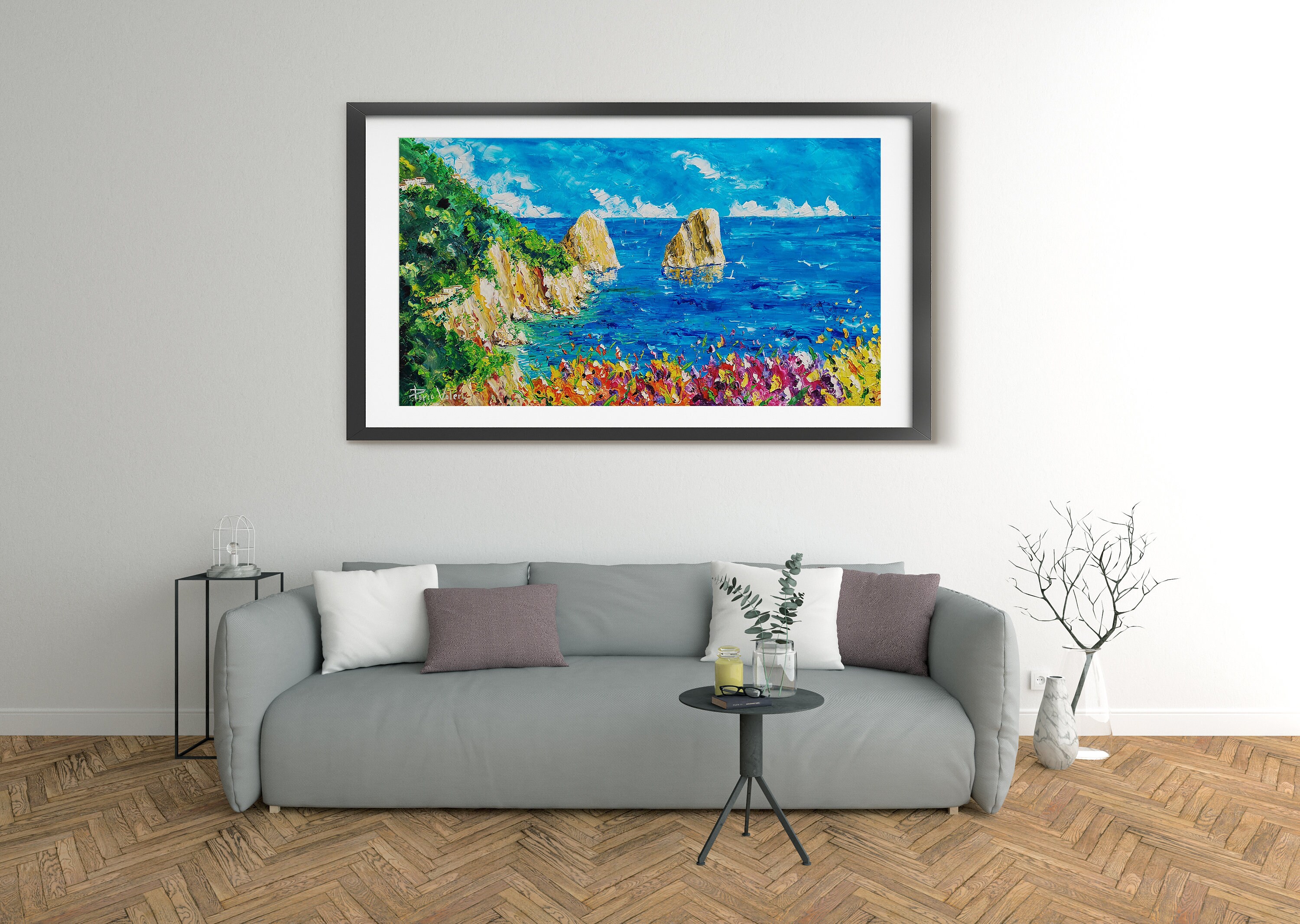 Capri Faraglioni Amalfi Coast Positano Italy Oil Painting - Etsy