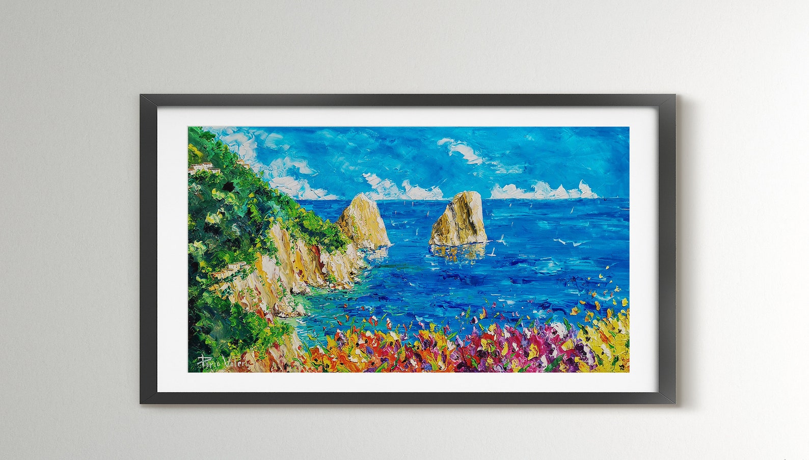 Capri Faraglioni Amalfi Coast Positano Italy Oil Painting - Etsy