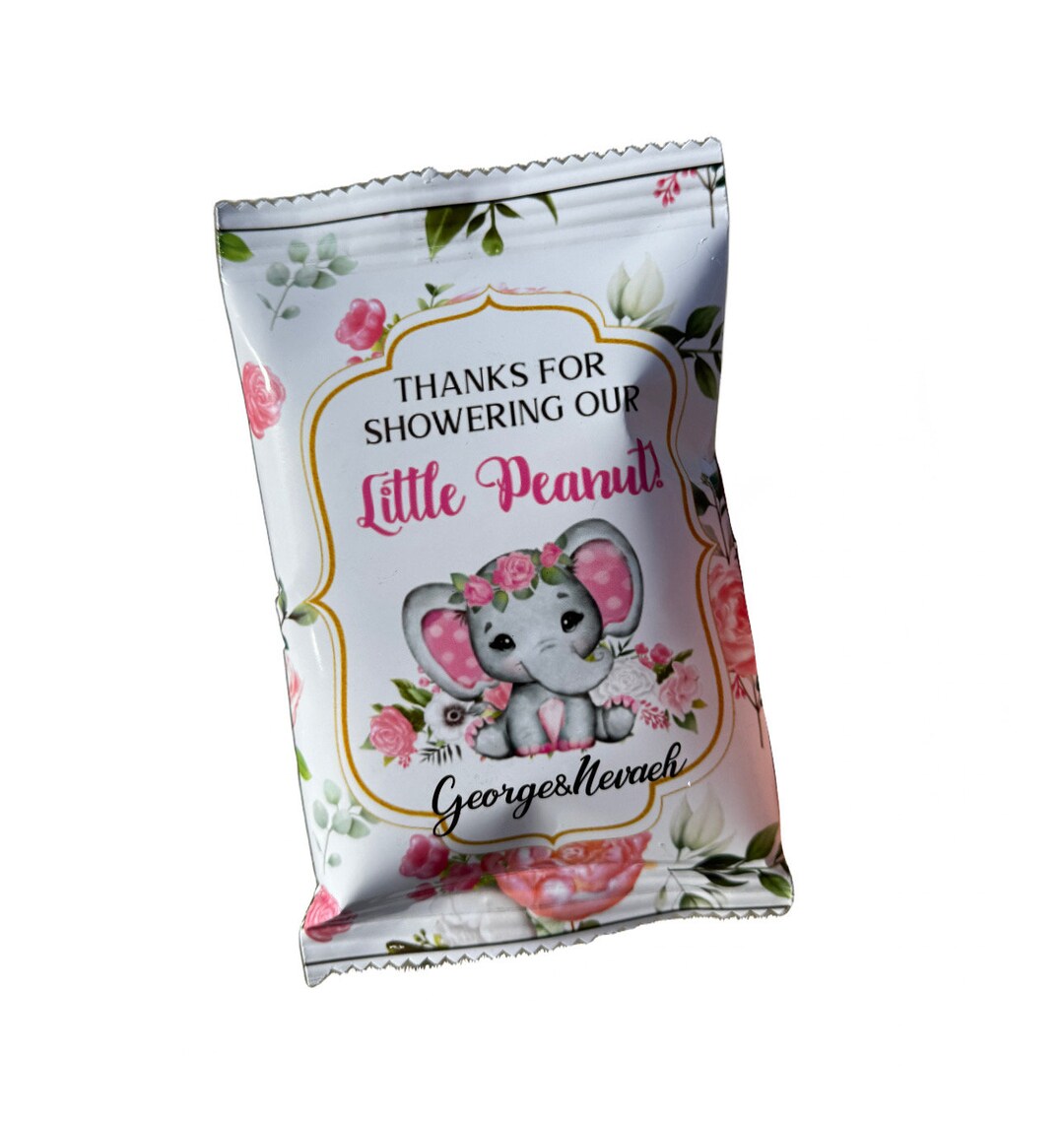 Elephant Chip Bags Baby Shower (12) - Etsy