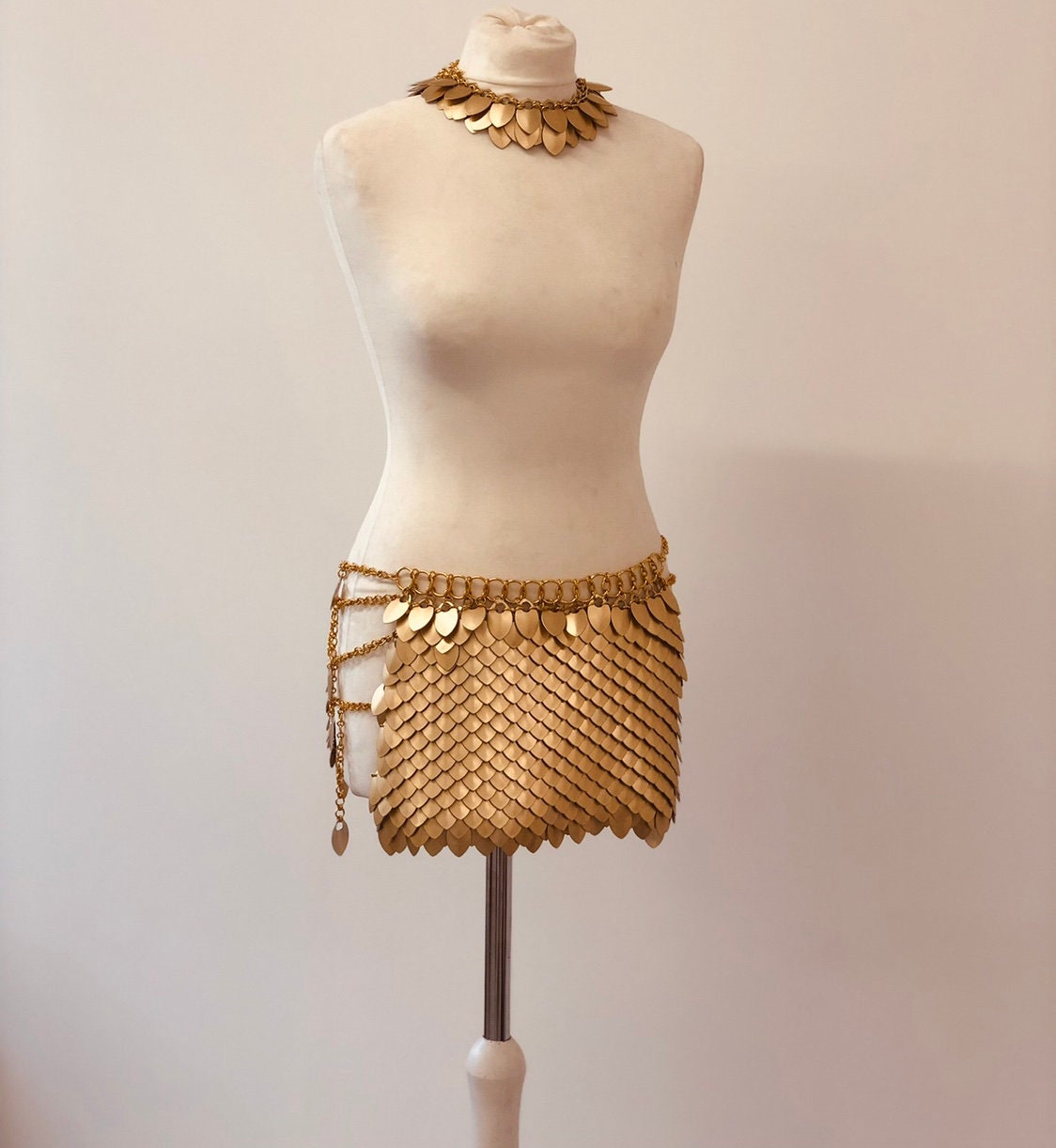 MADE TO ORDER Luxe Elysium Scalemaille Adjustable Panel Mini Skirt - Etsy