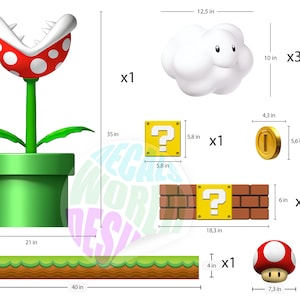 Mario Bros Pack Stickers Wall Decal Wall Mural Stickers Design ...