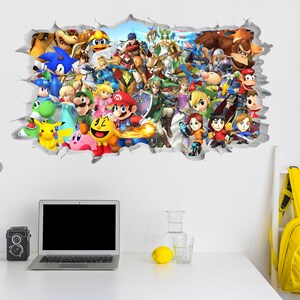 Super Smash Bros Craft Wall Decal Wall Mural Stickers Design | Etsy