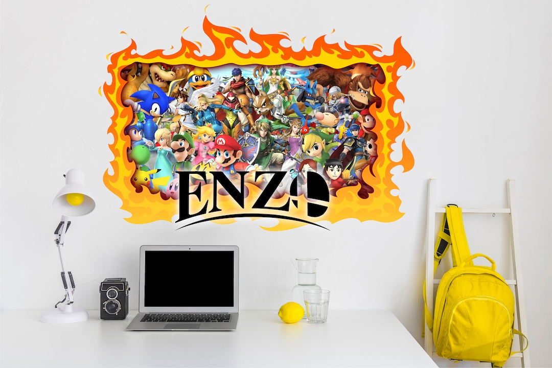 Super Smash Bros Craft Wall Decal Wall Mural Stickers Design ...