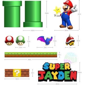 Mario Bros Pack Stickers Wall Decal Wall Mural Stickers Design ...