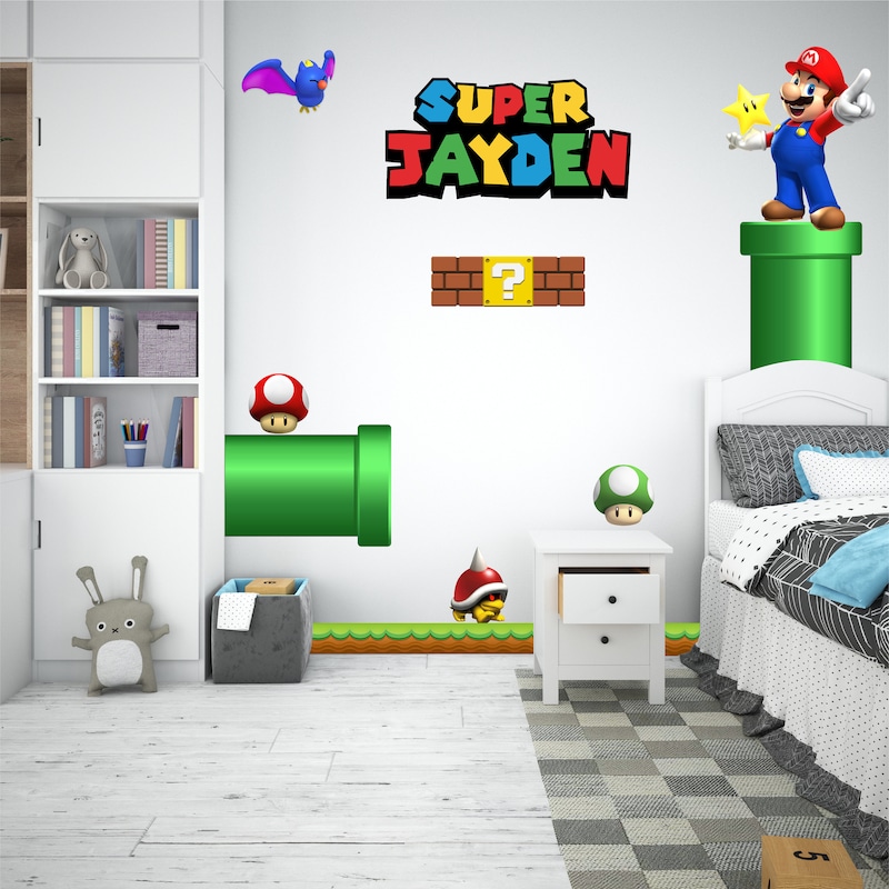 Mario Wall Decal - Etsy