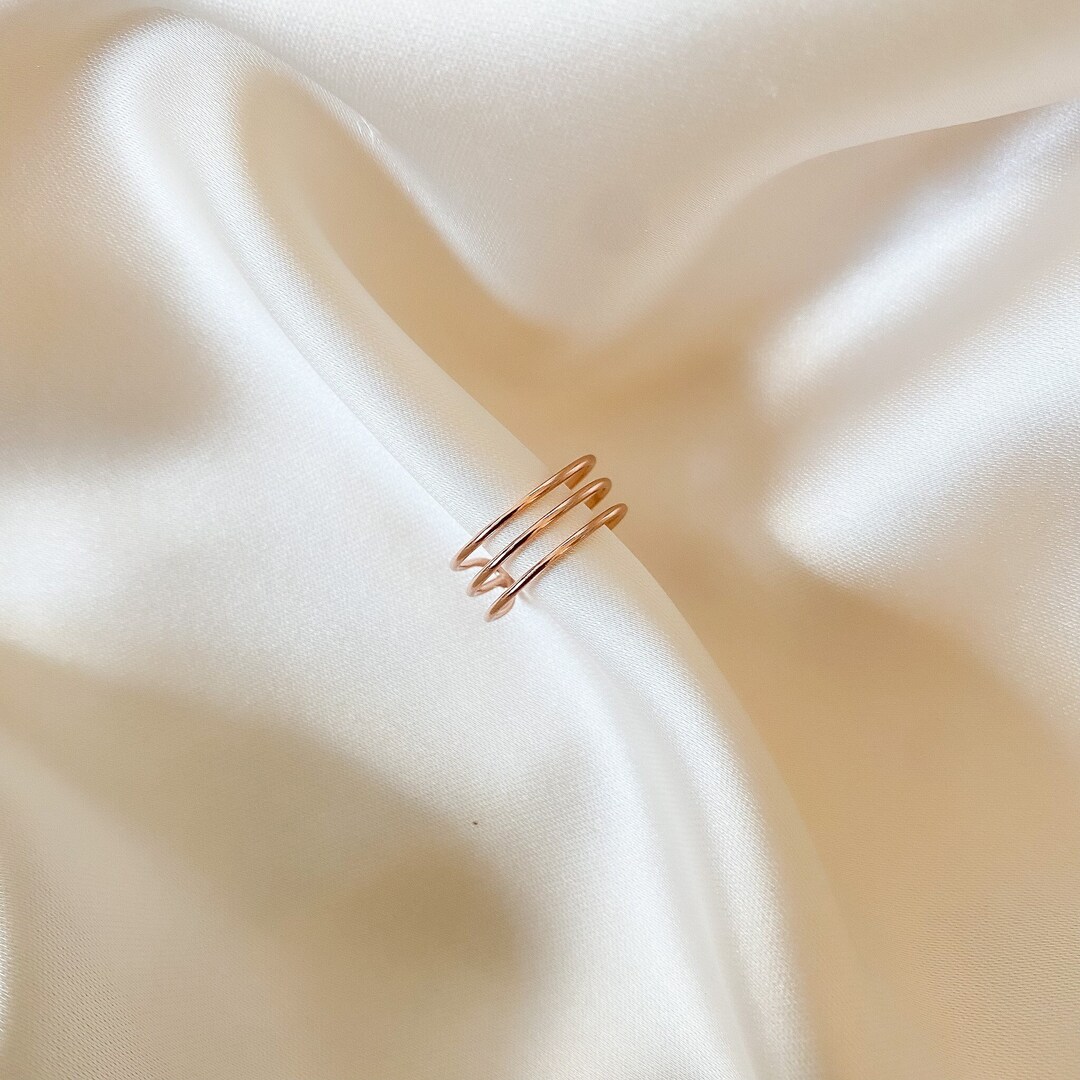 Rose Gold Triple Toe Ring , Adjustable Toe Ring , Rose Gold Toe Ring ...