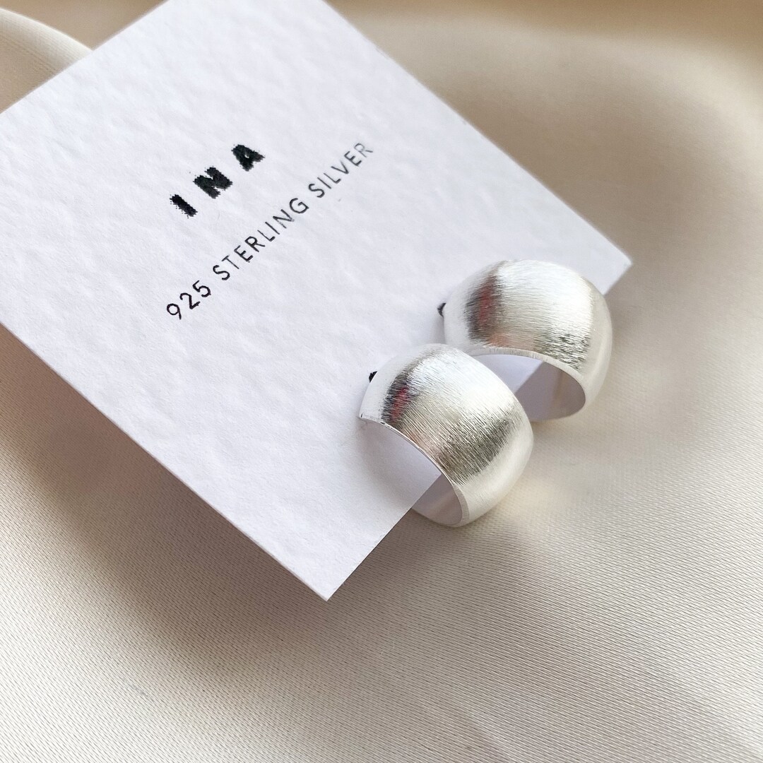 Chunky Silver Hoops | Sterling Silver Earrings UK | Silver Hoop ...
