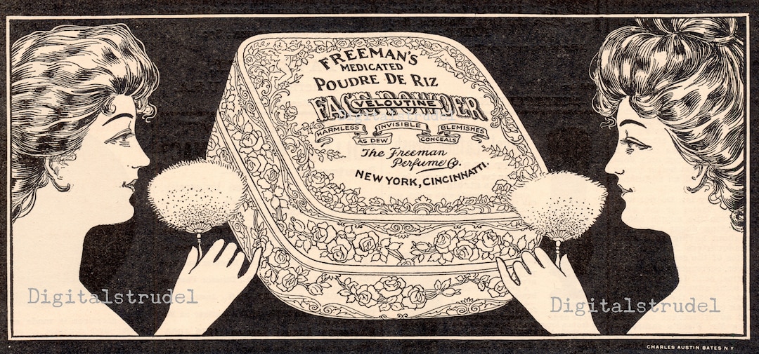 Antique Advertisement for Freeman's Medicated Face Powder - DIGITAL ...