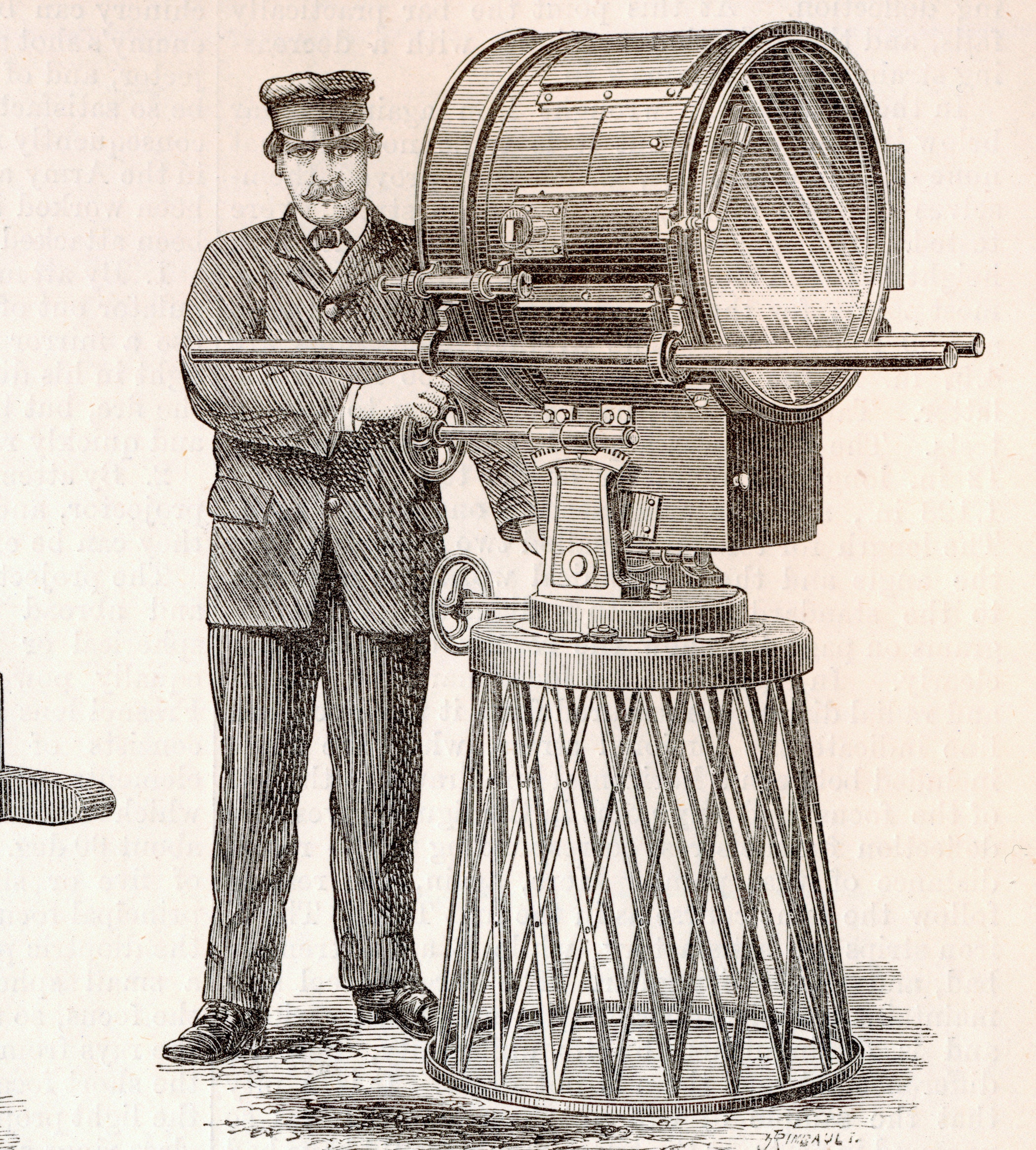 Antique Print of Electric Light Signalling Apparatus for the Military ...