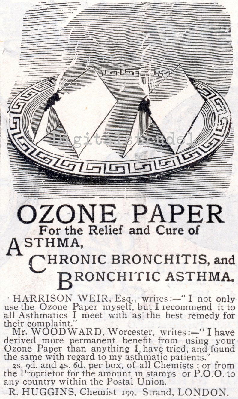 Antique Advertisement for Ozone Paper Victorian Quack - Etsy