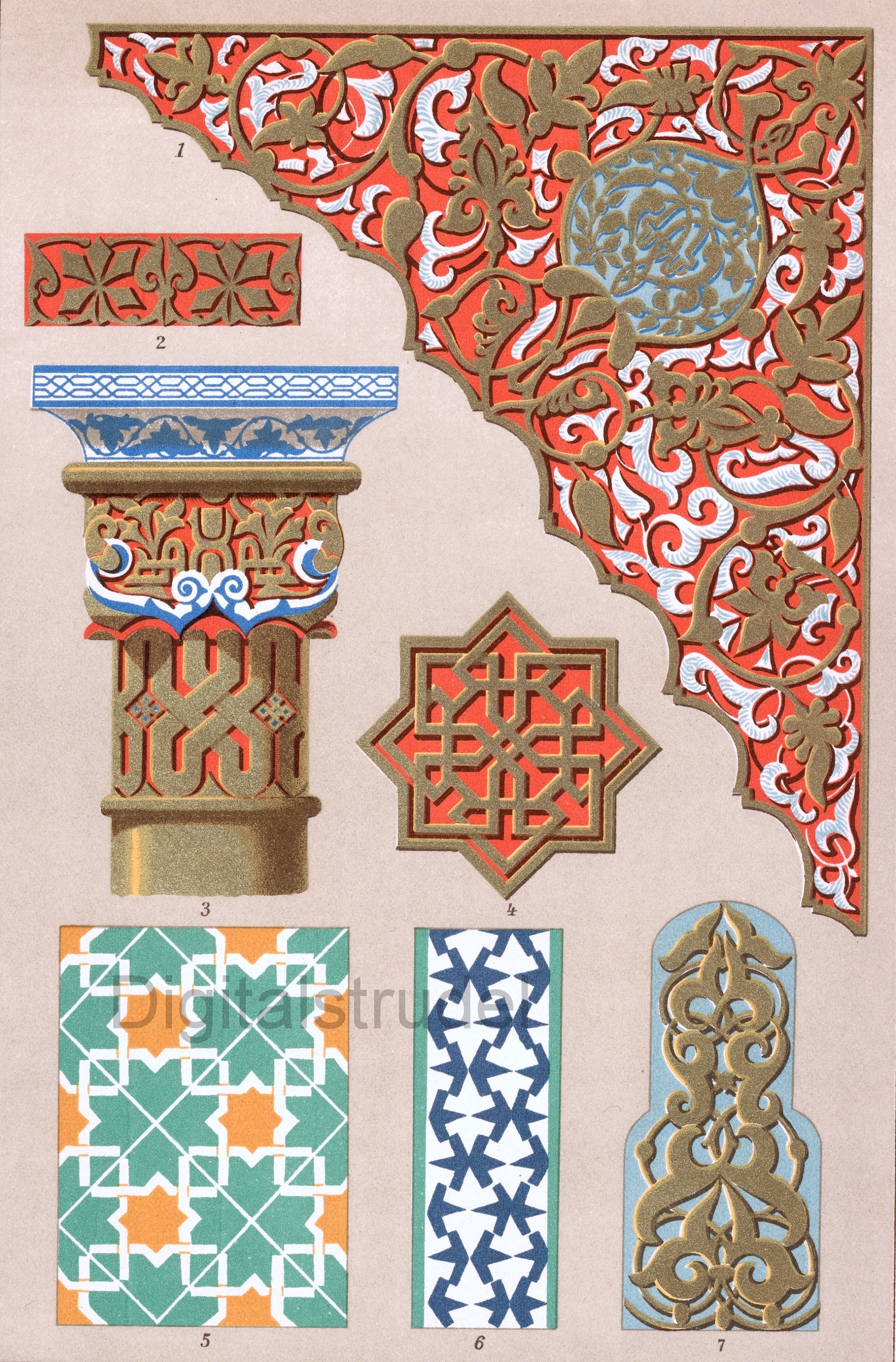 Antique Print on Islamic Art - DIGITAL DOWNLOAD - Etsy