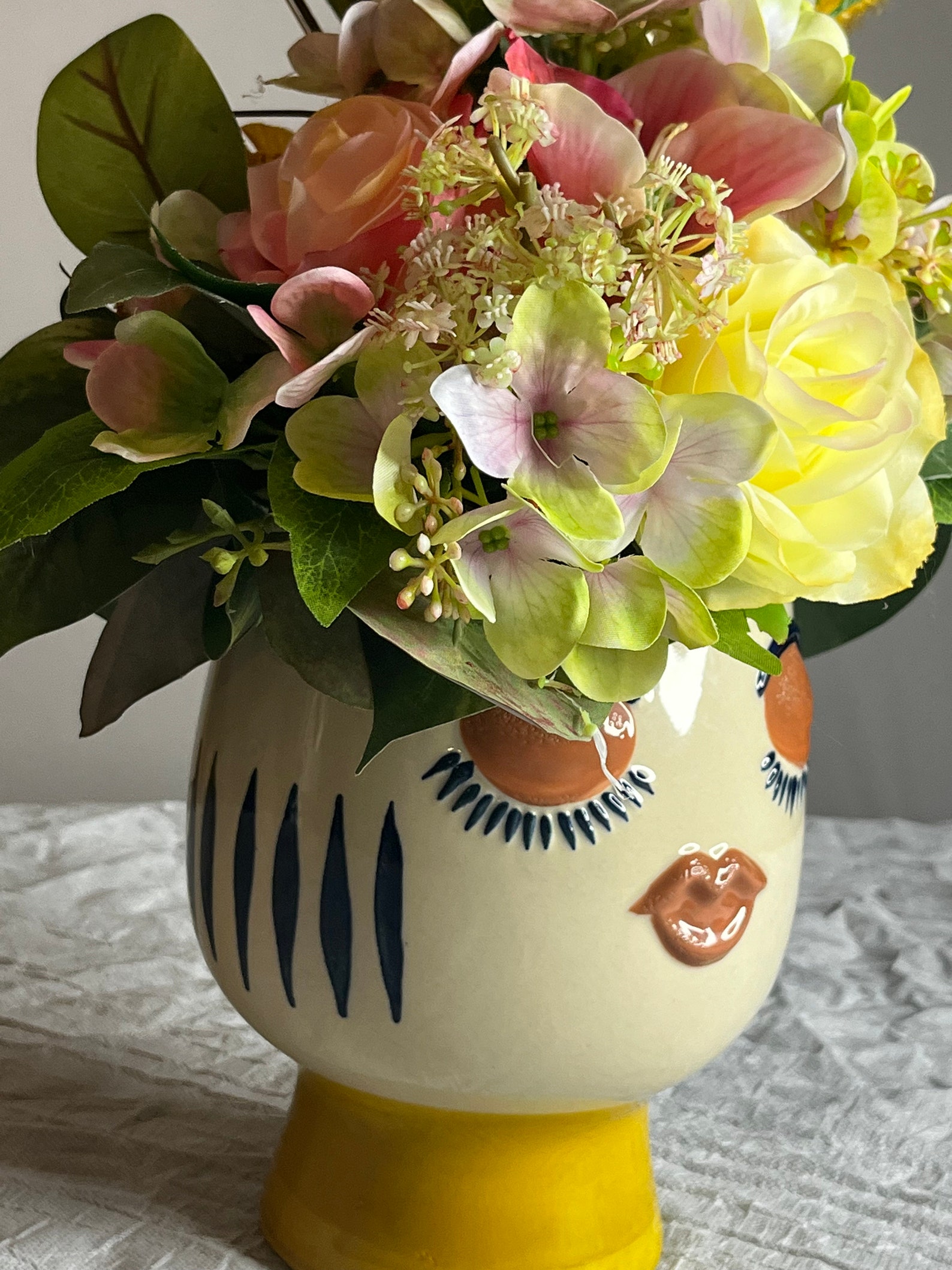 Gorgeous Artificial Lady Floral Hat Elegant Face Floral Arrangement - Etsy