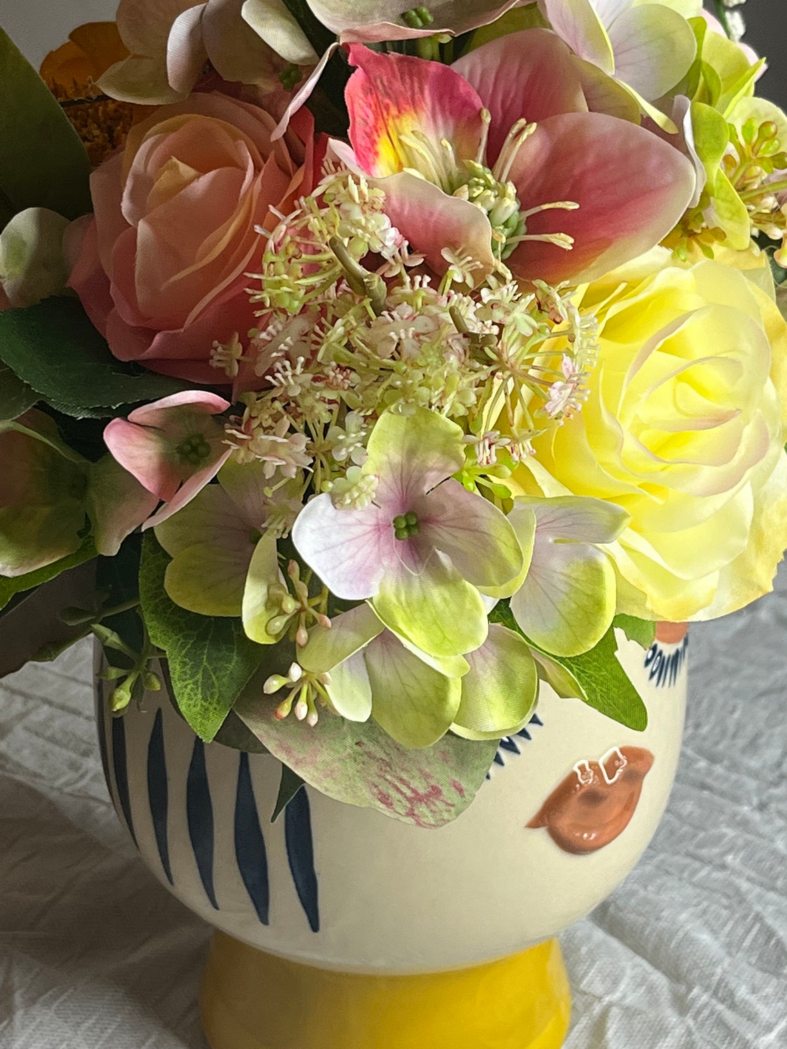 Gorgeous Artificial Lady Floral Hat Elegant Face Floral Arrangement - Etsy