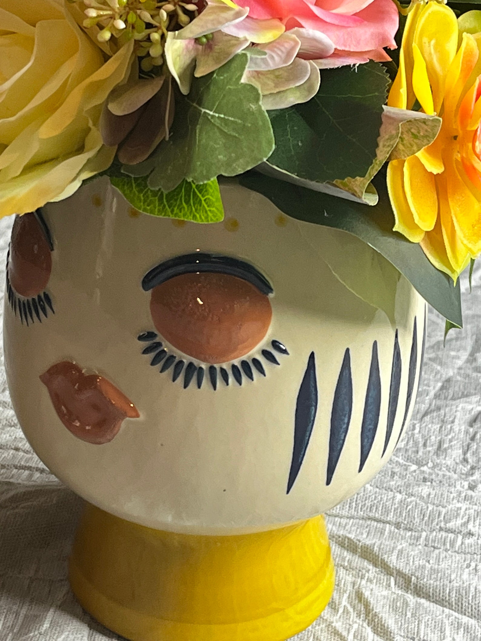 Gorgeous Artificial Lady Floral Hat Elegant Face Floral Arrangement - Etsy