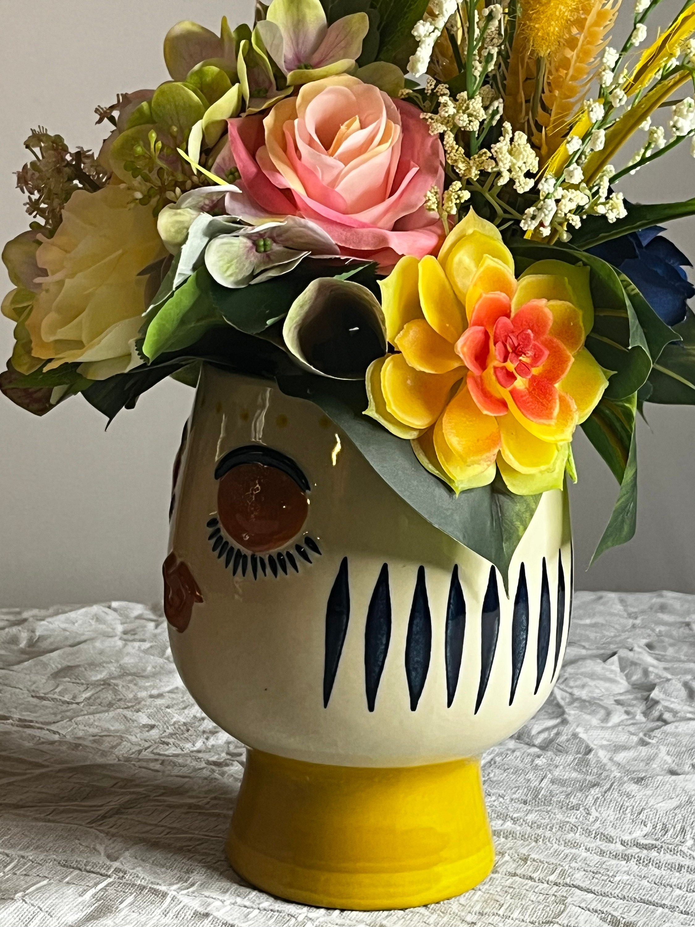 Gorgeous Artificial Lady Floral Hat Elegant Face Floral Arrangement - Etsy