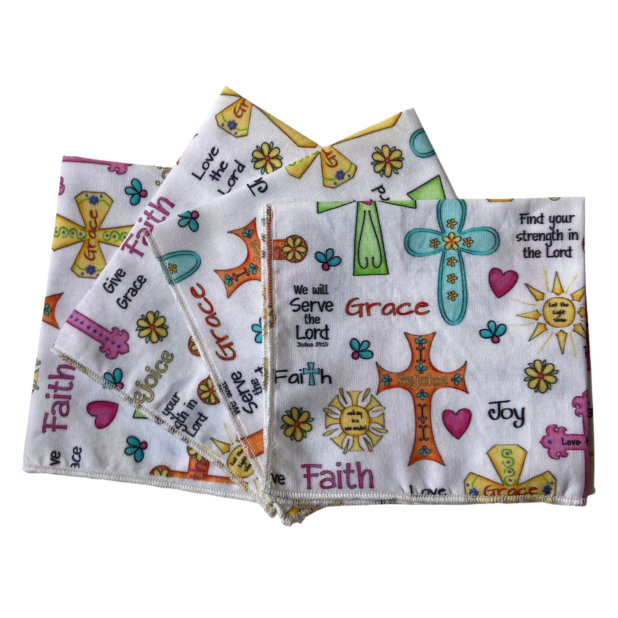 Fruits of the Spirit Mini Napkins With Butterflies, Grace Love Faith ...