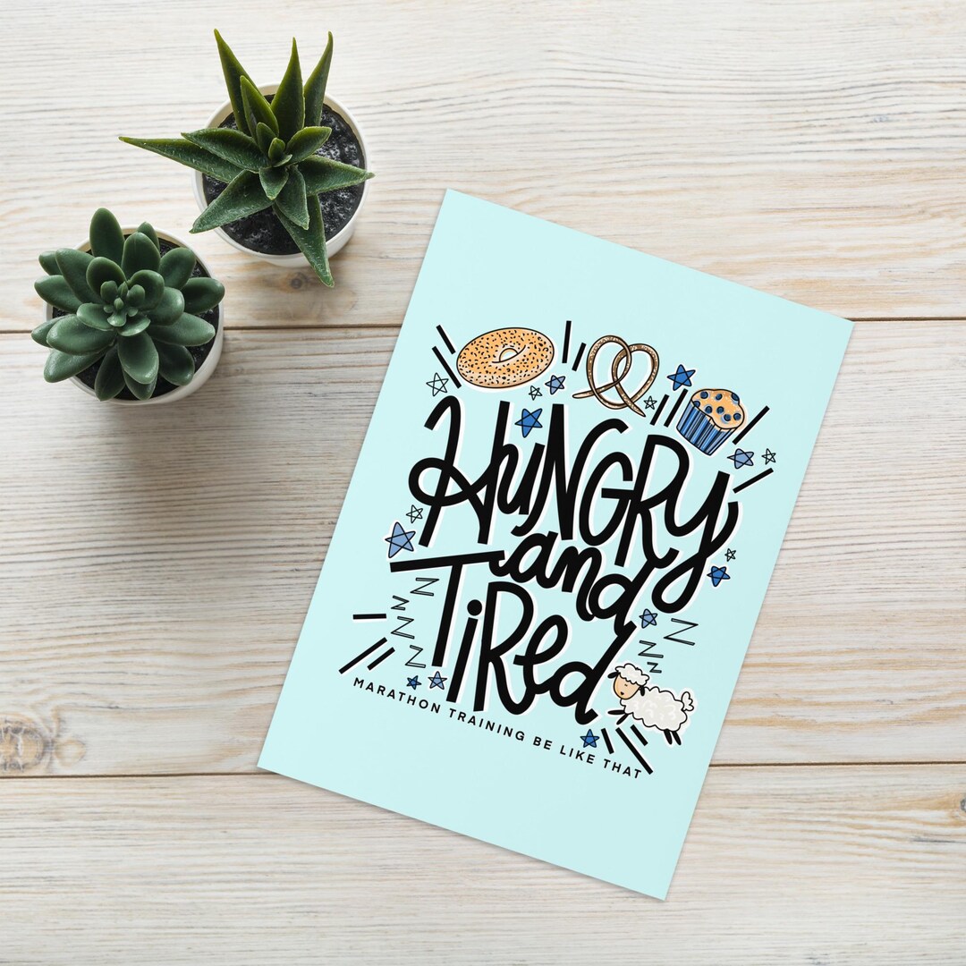 Marathon Training Motivation Card - Inspiring Quote for Runners ...