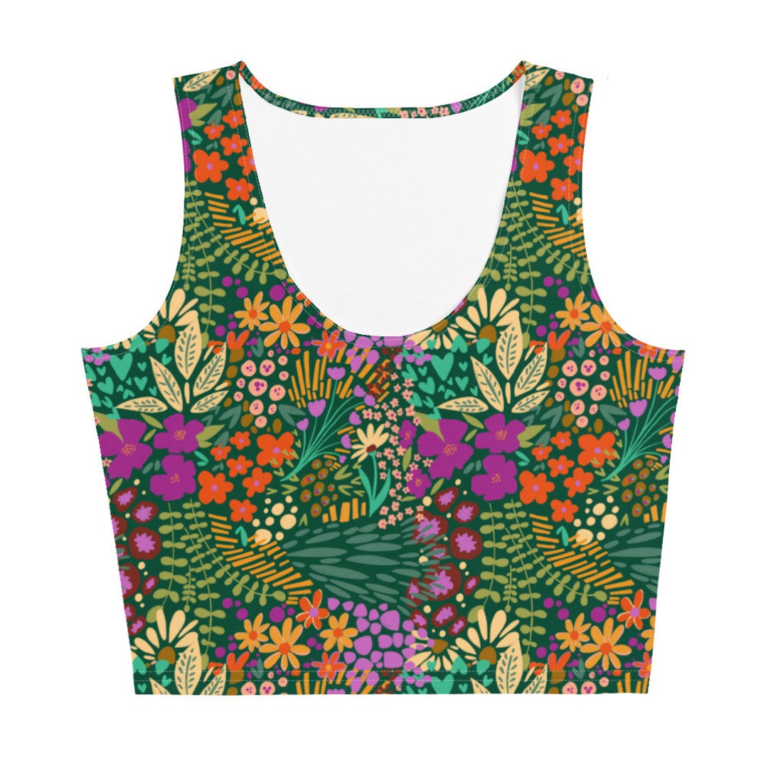 Floral Crop Top, Princess Crop Top, Colorful Croptop, Cute Croptops ...