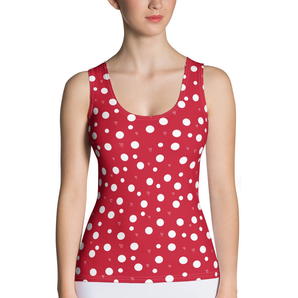 Red Minnie Polka Dot Tank Top Rundisney Minnie Costume Top - Etsy