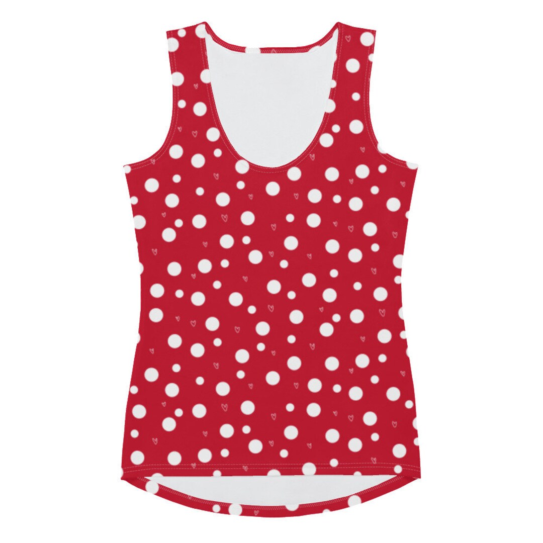 Red Minnie Polka Dot Tank Top Rundisney Minnie Costume Top Etsy