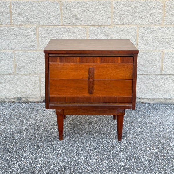 Walnut Nightstand - Etsy