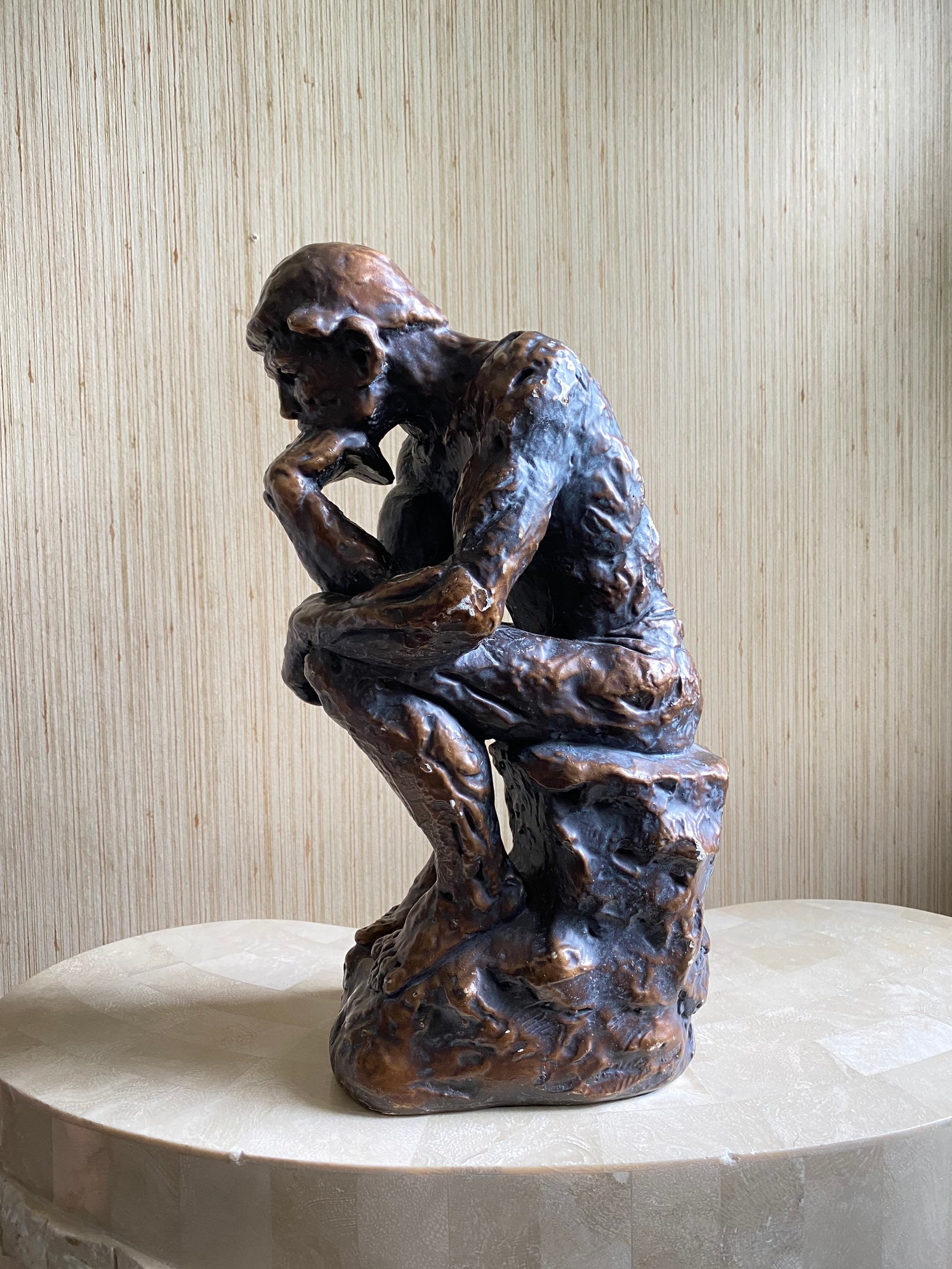 XXL Vintage Rodin Thinker Statue Large Heavy Austin - Etsy