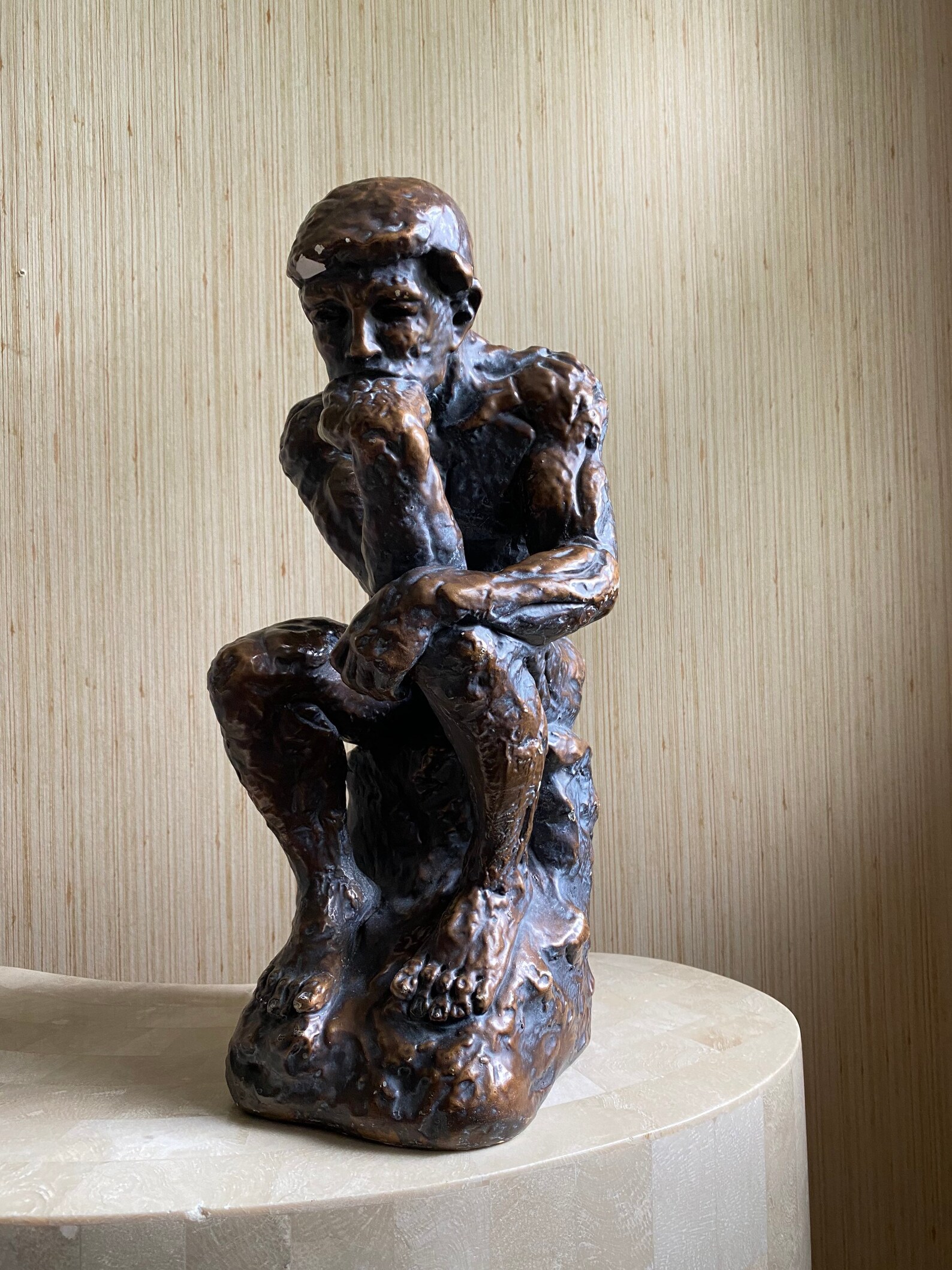 XXL Vintage Rodin Thinker Statue Large Heavy Austin - Etsy