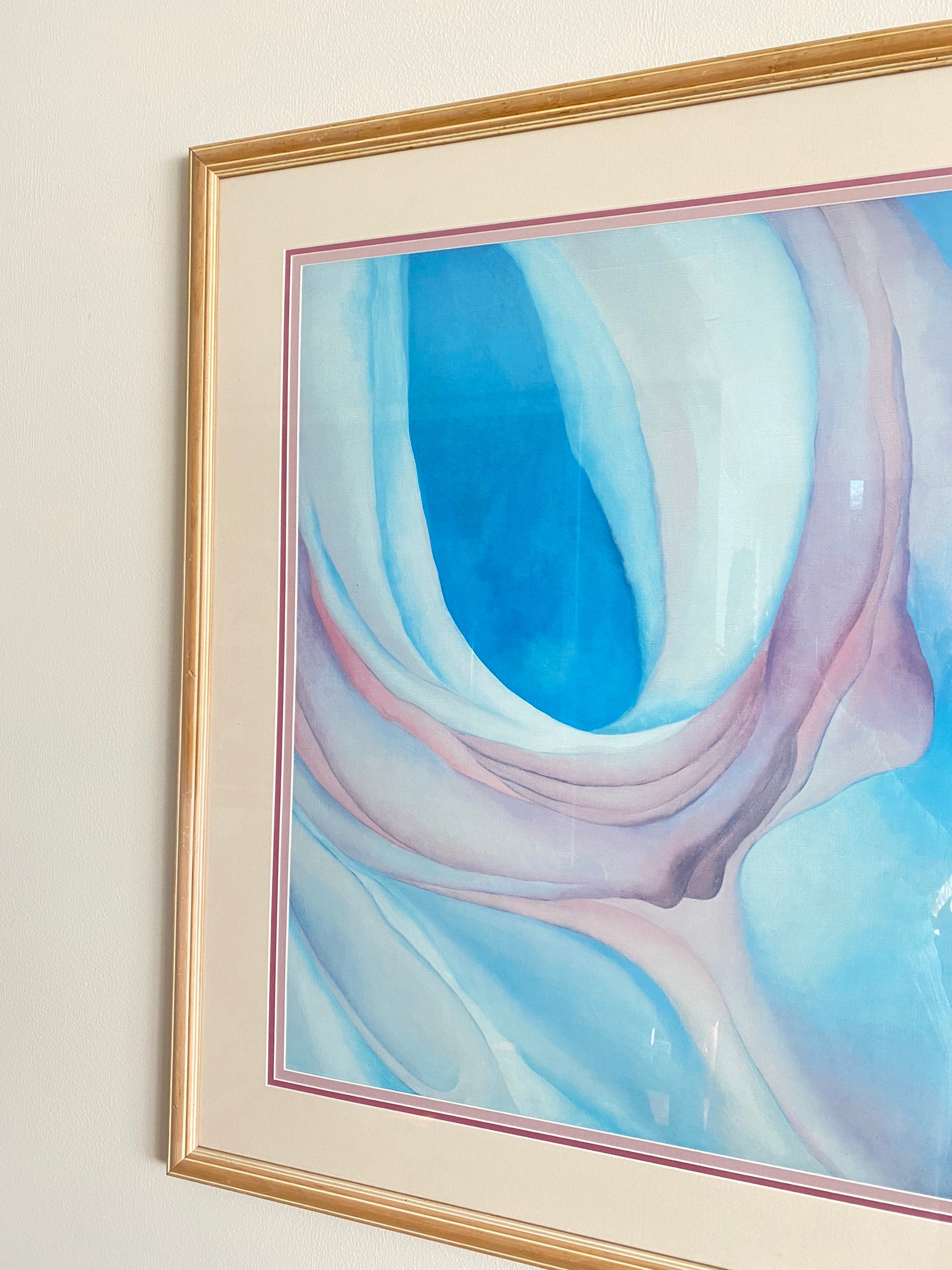 Large Vintage Georgia O'keeffe Music Pink and Blue No. 2 - Etsy