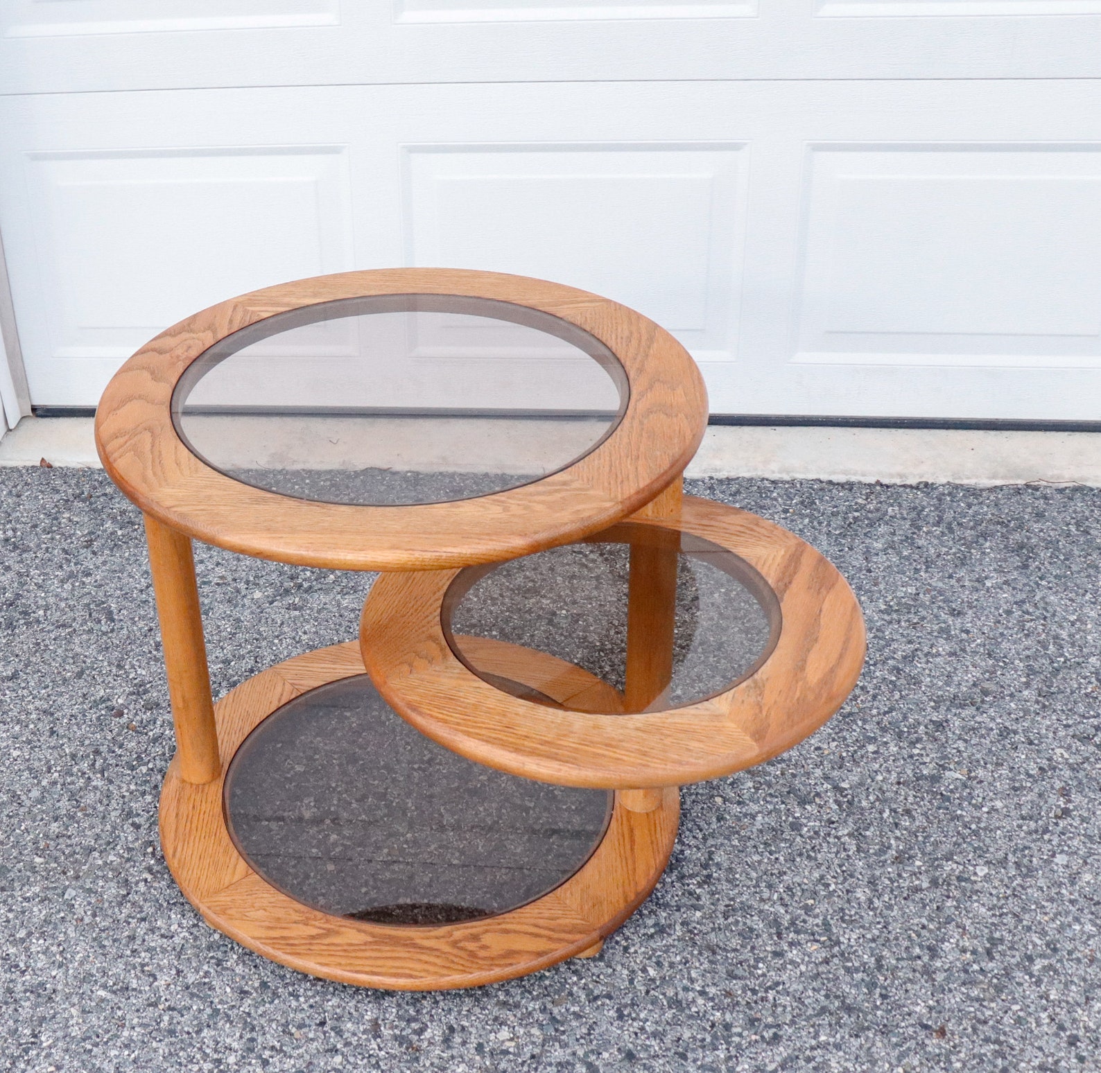 Mid-century Modern Three Tier Expandable End Table Milo - Etsy