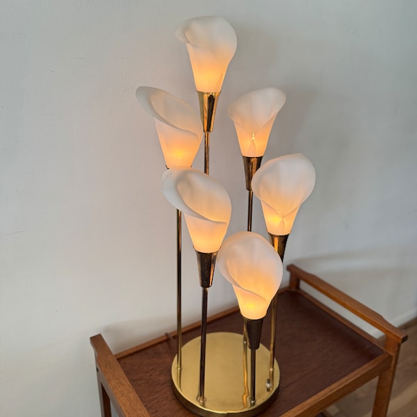 Vintage Flower Lamp - Etsy