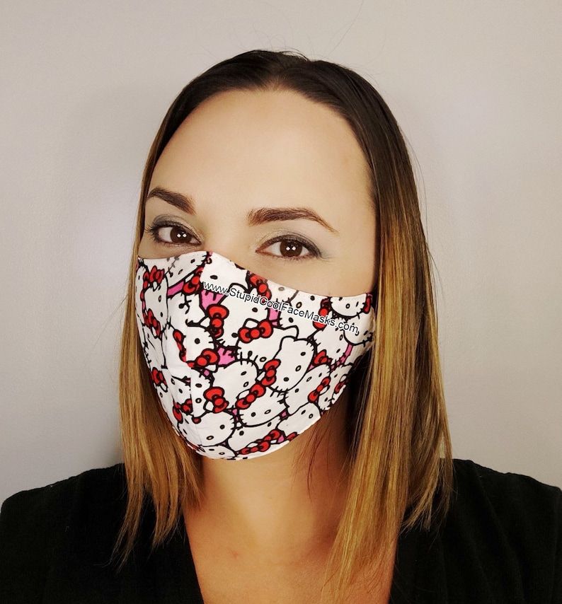Hello Kitty Face Mask Comfortable Reversible Face Mask | Etsy