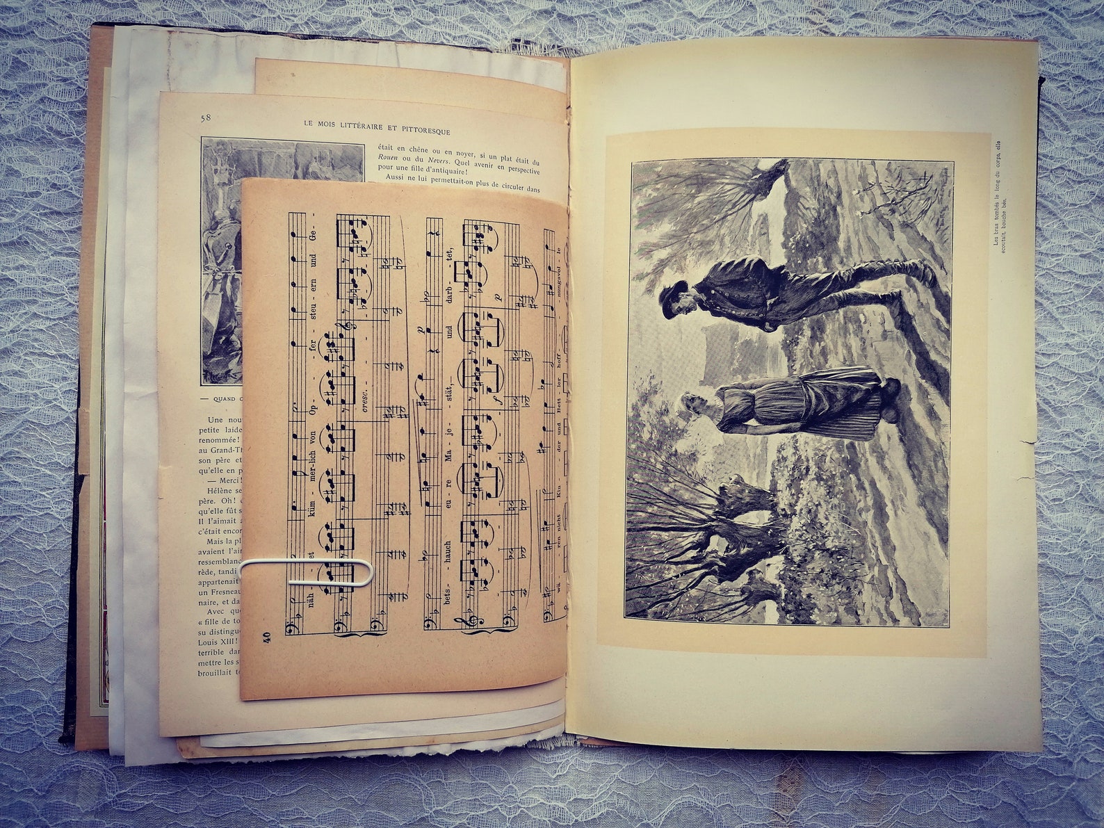 Vintage Junk Journal, Painted, Patinated, Authentic 1890 Old Book Pages ...