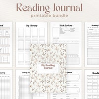 Reading Journal Printables | Printable Journal | Book Log | Book ...