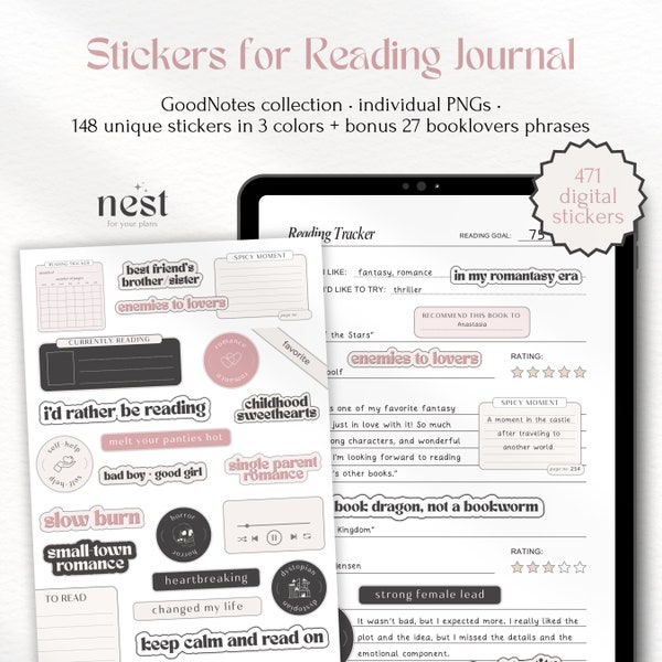 Reading Stickers - Etsy