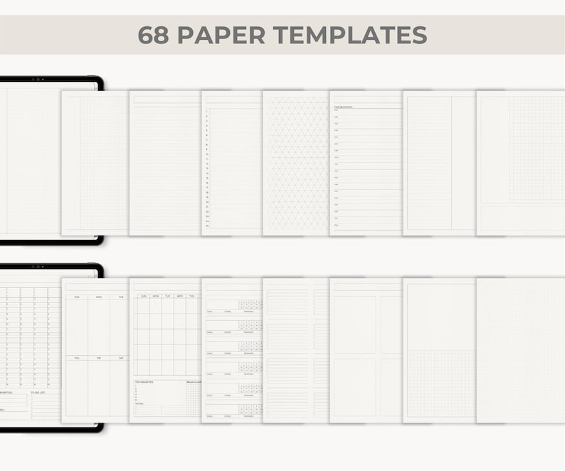 Digital Notebook, Goodnotes Paper Texture Notebook, Note Paper Template ...