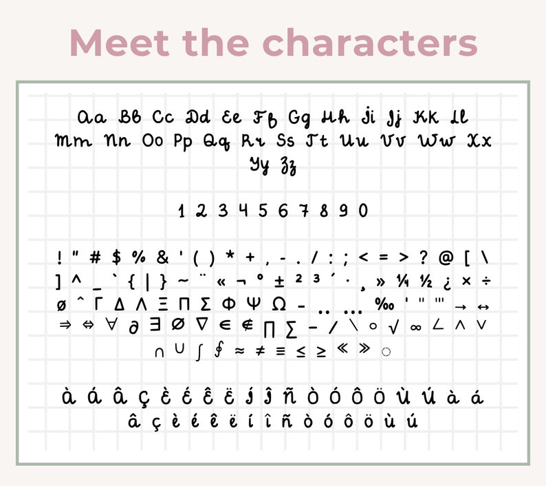 Cute Handwritten Font for Digital Notes, Digital Planning and ...