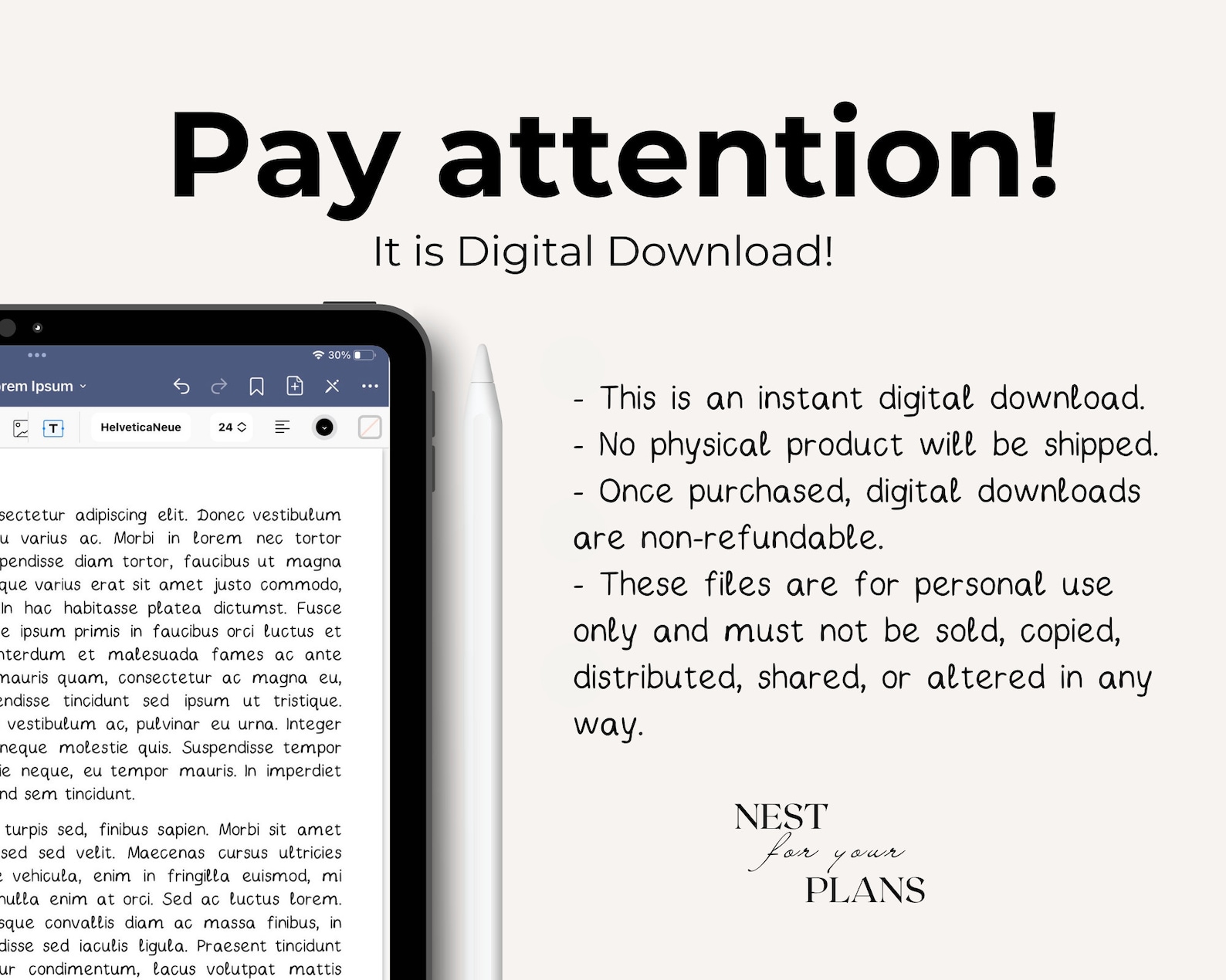 Cozy Handwritten Font for Digital Notes and Digital Planning Cute ...