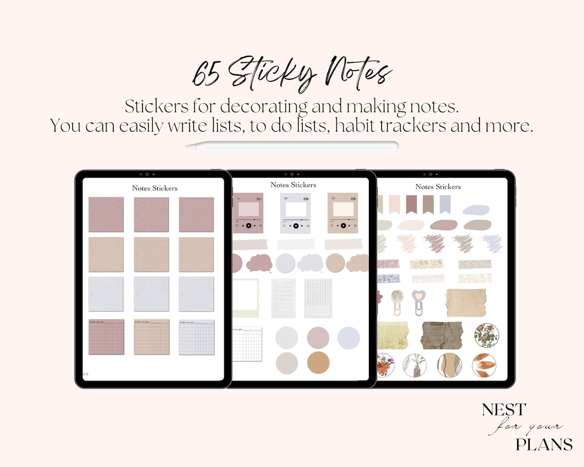 Everyday Vintage Digital Stickers Goodnotes PNG Boho - Etsy