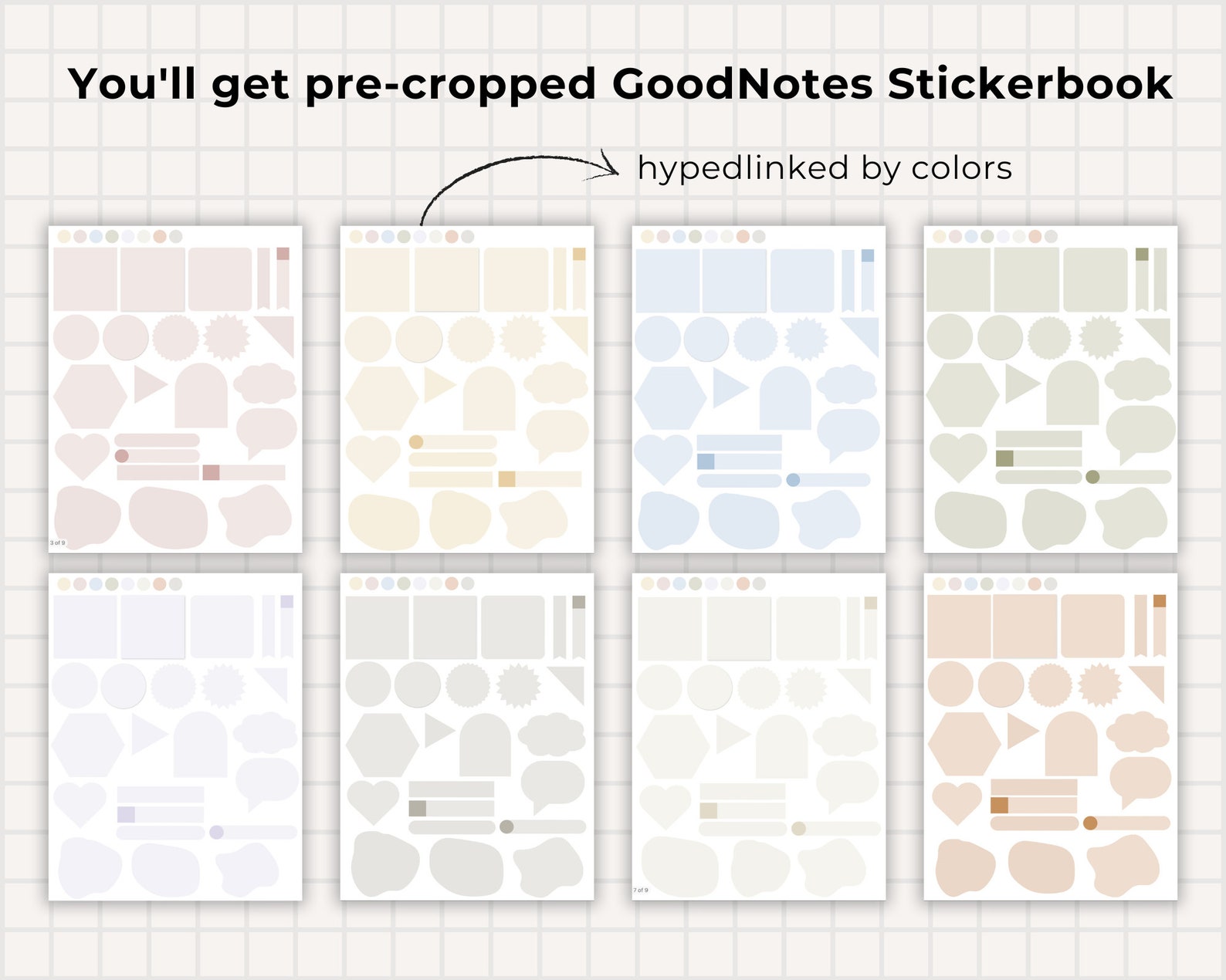 Transparent Digital Sticky Notes Student Stickers iPad - Etsy