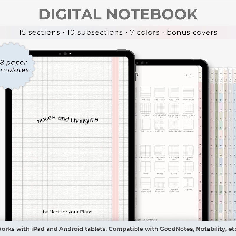 Notebook Grid Cute - Etsy