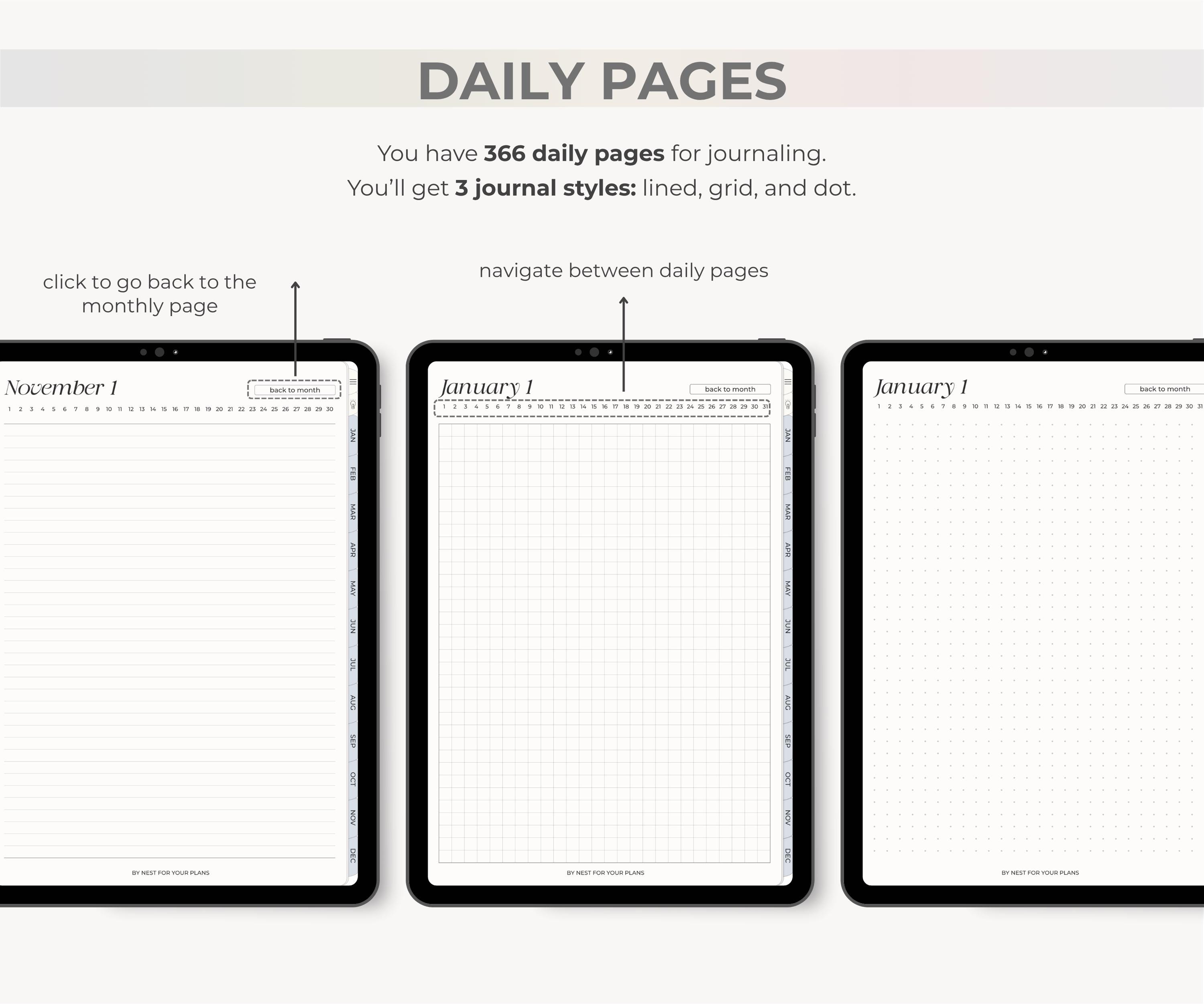 Digital Daily Journal With Prompts for iPad and Android. Undated ...