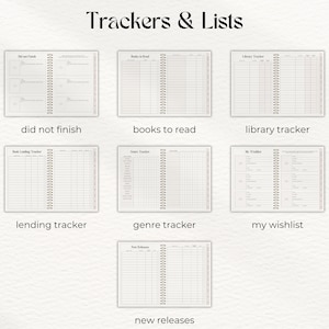 Digital Reading Journal | Horizontal Paper Texture Reading Planner for ...