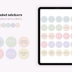 Book Lovers Digital Stickers | Romance Lovers Stickers | Pastel Bookish ...