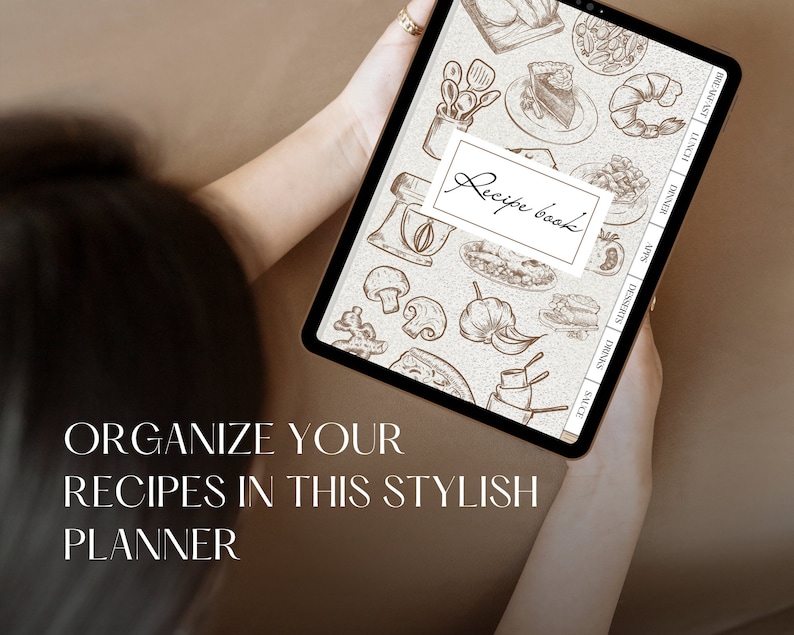 Digital Recipe Book, Digital Weekly Meal Planner, Goodnotes Cookbook ...