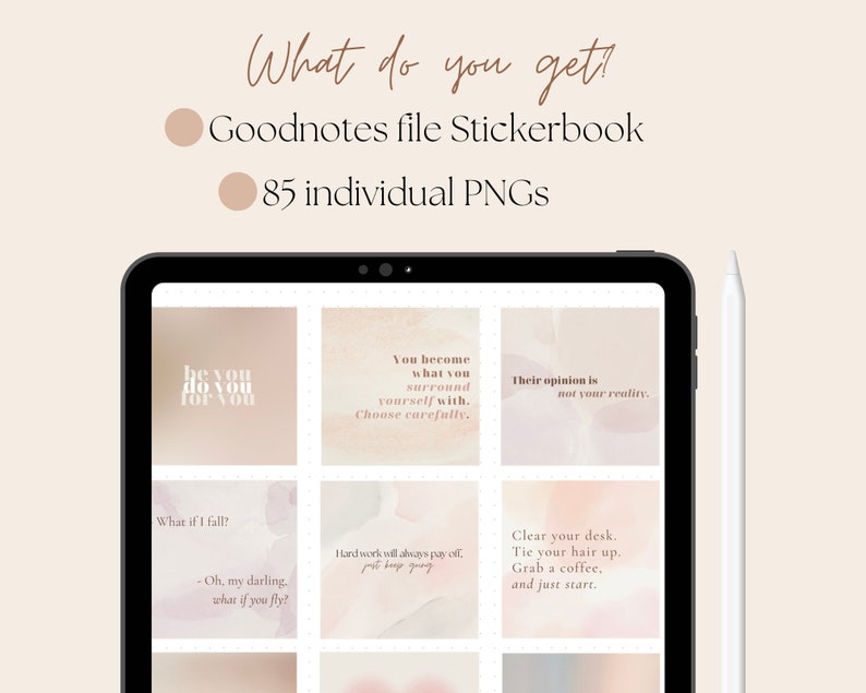 Inspirational Quotes Digital Stickers That Girl Quotes - Etsy