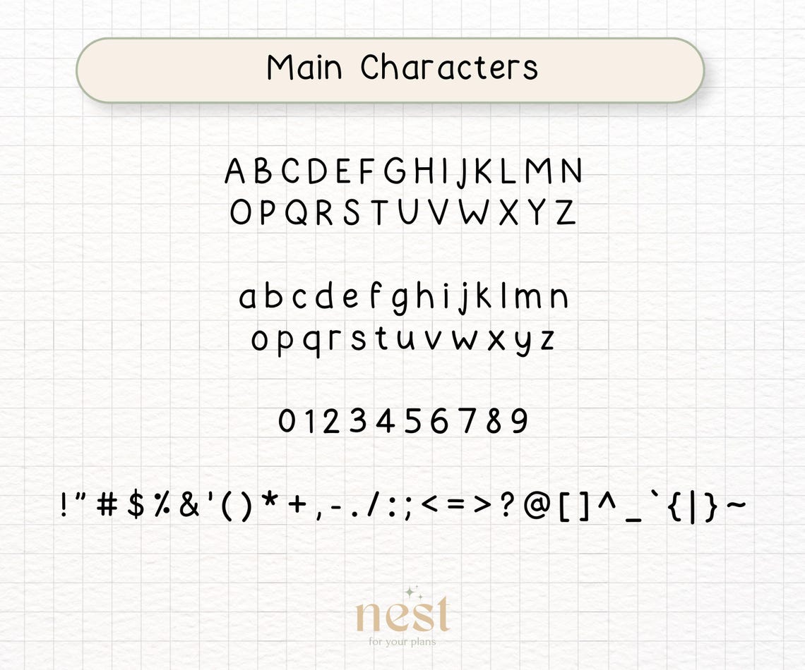 Cute Handwritten Font for Digital Notes, Planning, Journaling ...