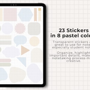 Transparent Digital Sticky Notes | Student Stickers | iPad | Goodnotes ...