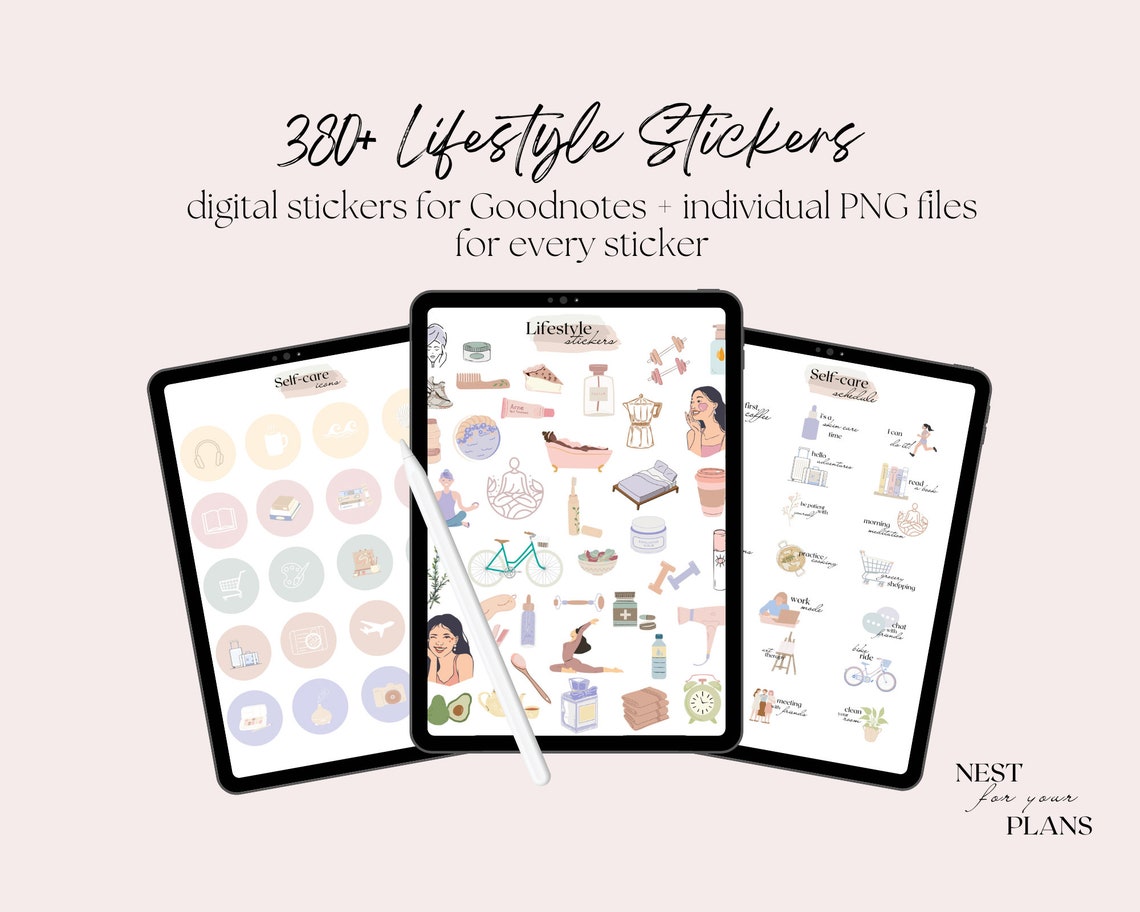 Everyday Digital Stickers Goodnotes PNG Files of Digital - Etsy
