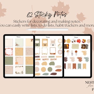 Autumn Everyday Digital Stickers Goodnotes, PNG Pumpkin Fall Stickers ...