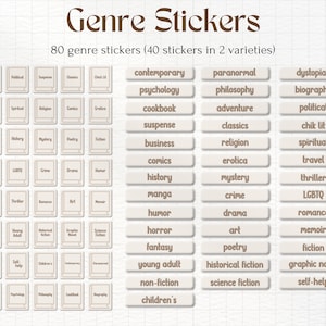 Digital Stickers for Reading Journal | Puffy Bookish Goodnotes Stickers ...